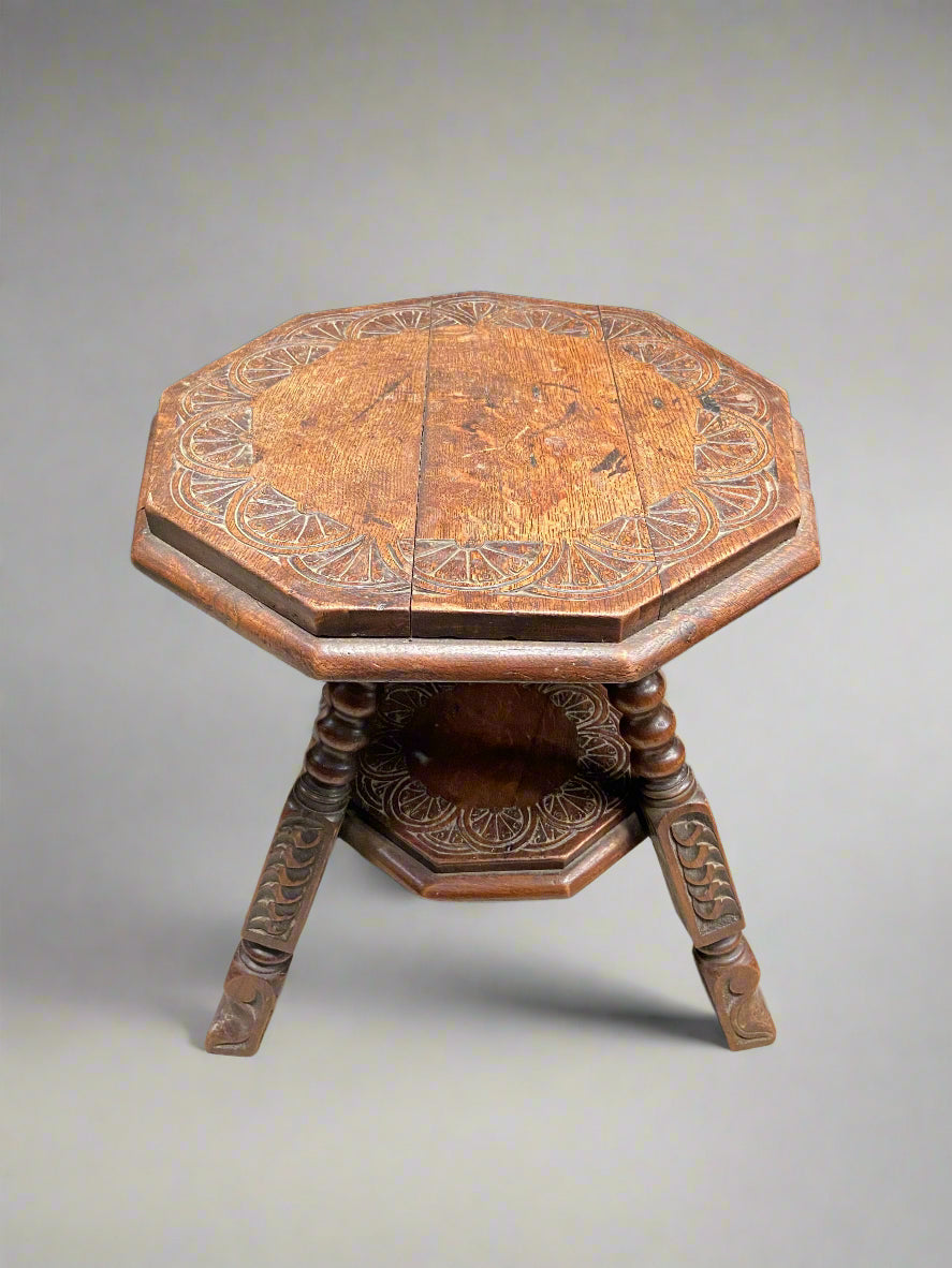 Octagonal Orange Segment Side Table – Ashwood Props