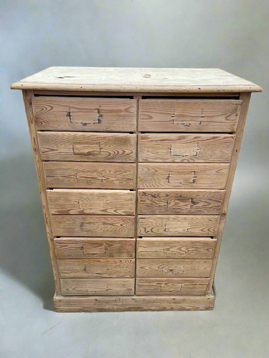 Sixteen Drawer Pine Unit – Ashwood Props