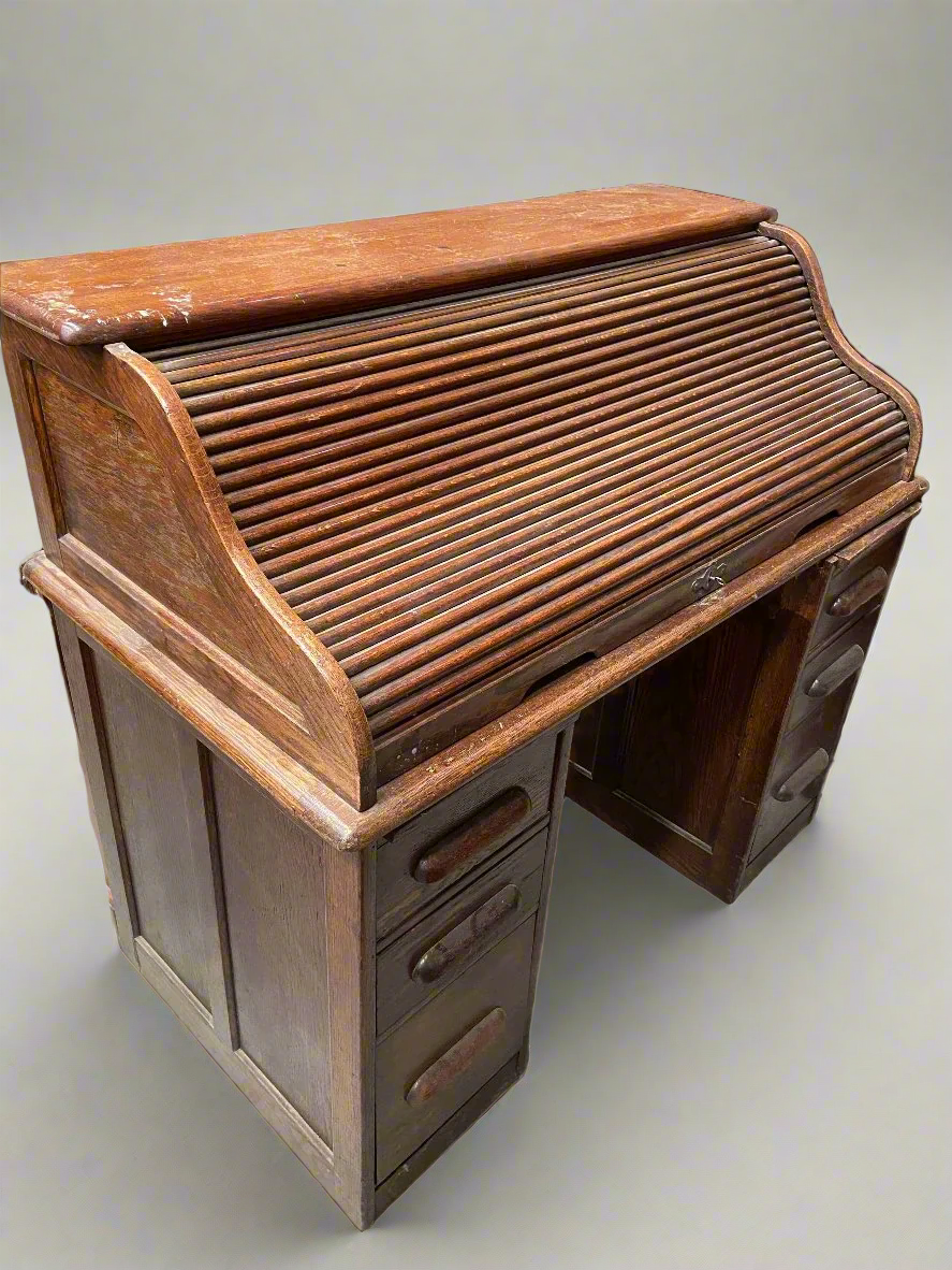 Tambour Roll Top Bureau – Ashwood Props