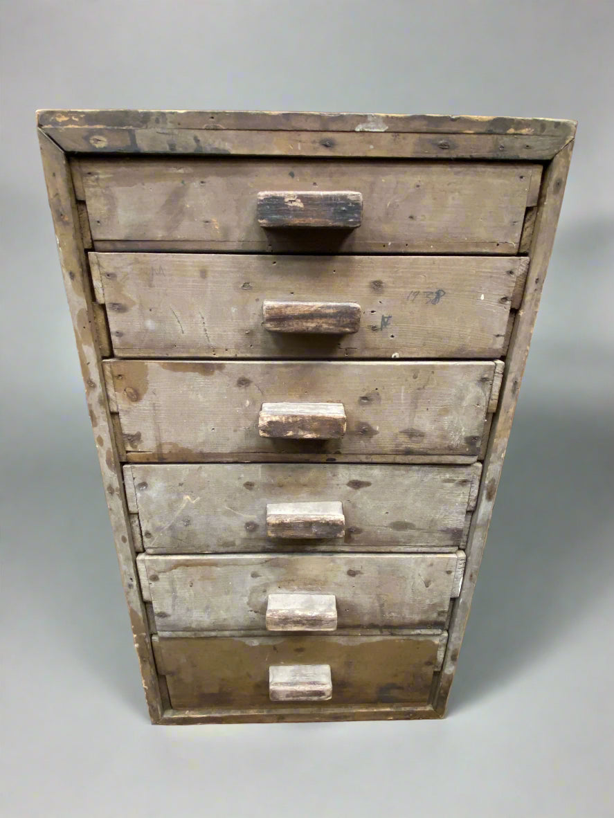 Six Drawer Narrow Desktop Unit – Ashwood Props