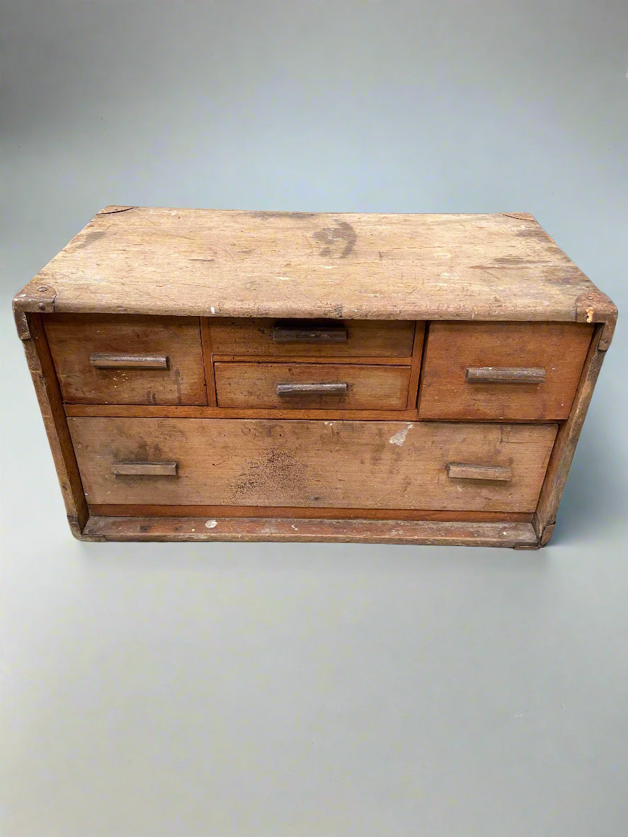 Five Drawer Wide Desktop Unit – Ashwood Props