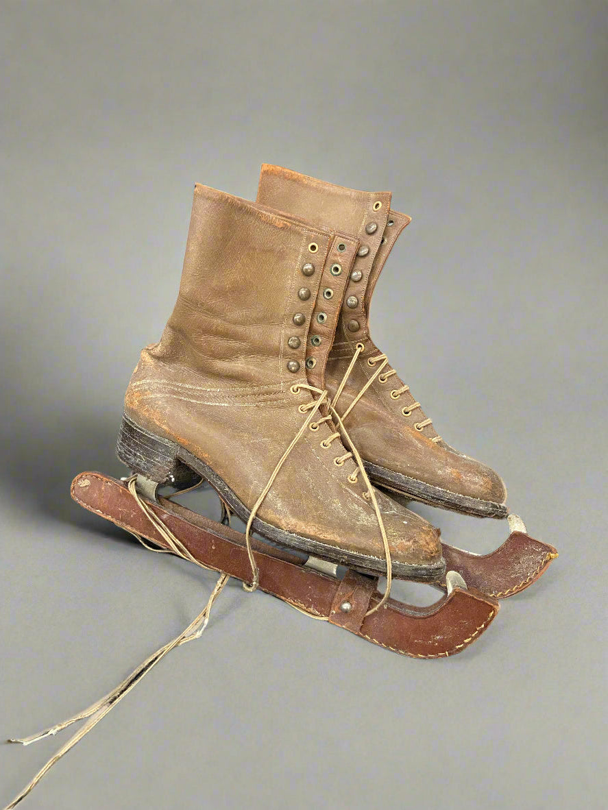 Brown Victorian Ice Skates – Ashwood Props