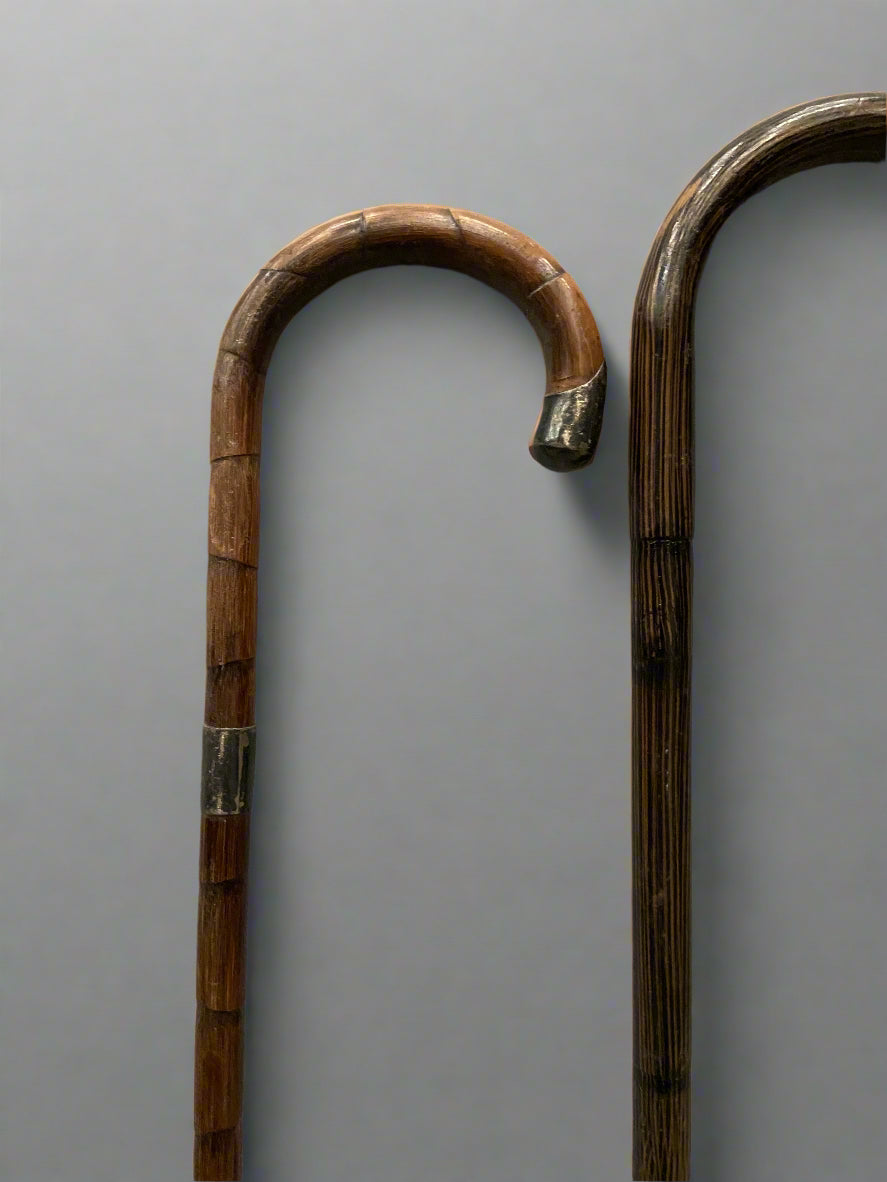 A Collection of Curved Glossy Walking Sticks – Ashwood Props