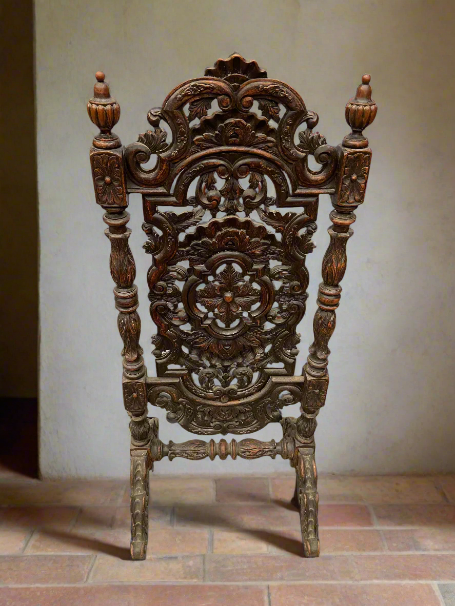 Carved Wooden Fire Screen – Ashwood Props
