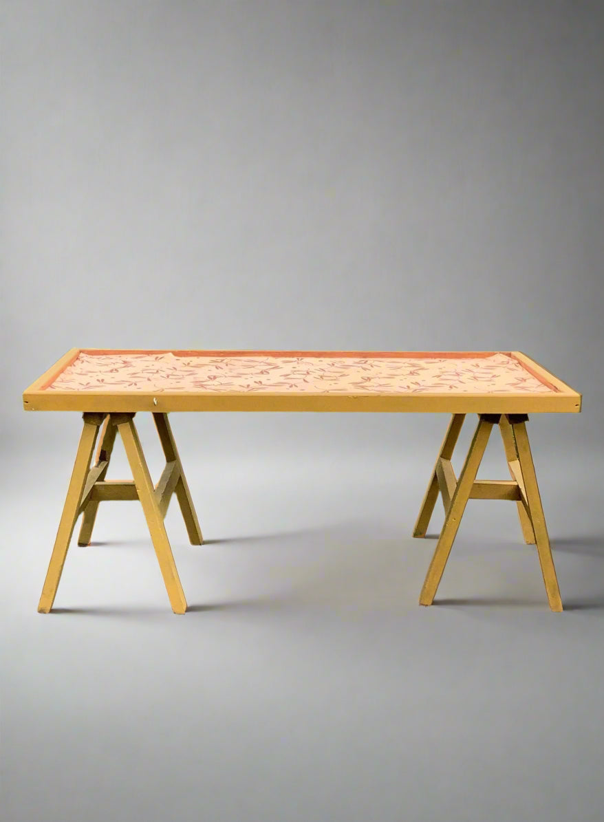 Yellow Trestle Table – Ashwood Props