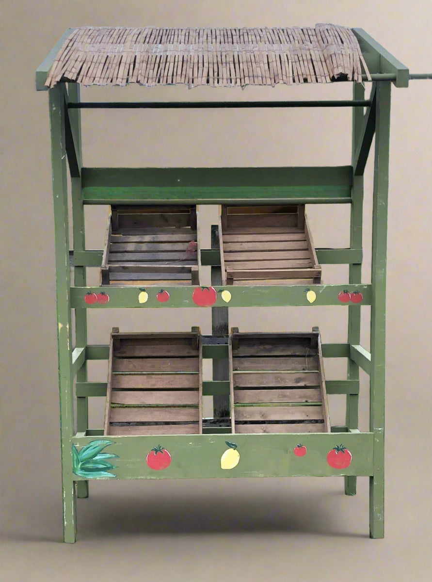 Green Market Stall with Crates – Ashwood Props