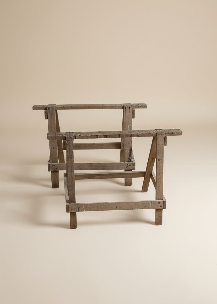 Aged Wooden Trestle Legs – Ashwood Props
