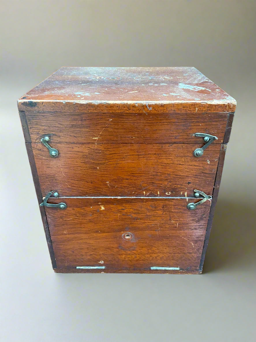 Tall Wooden Box with Four Swing Hooks – Ashwood Props