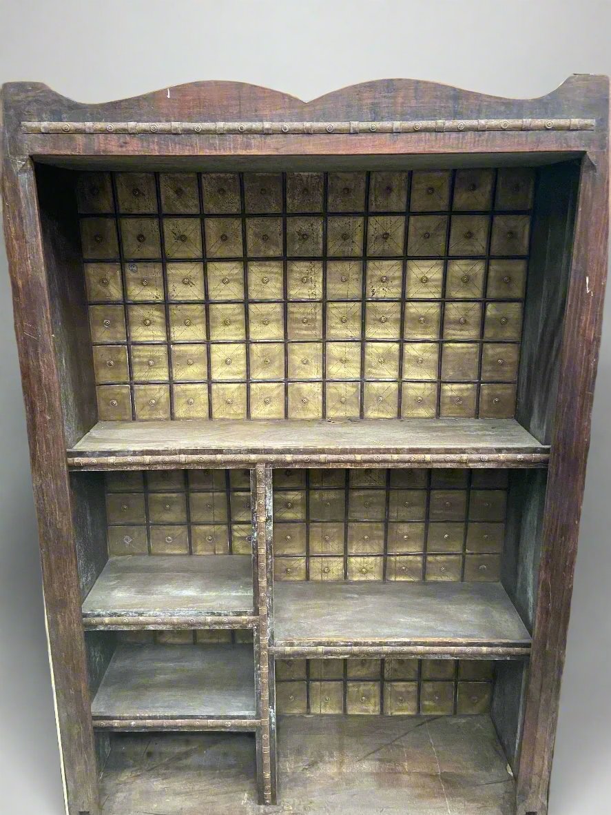 Red Tinted Wood Indian Bookcase – Ashwood Props